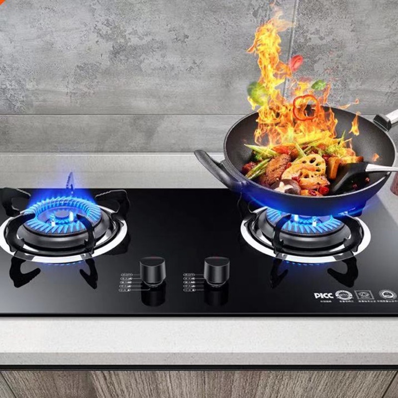 IKER double-head gas stove embedded desktop dual-purpose stove (gas ...