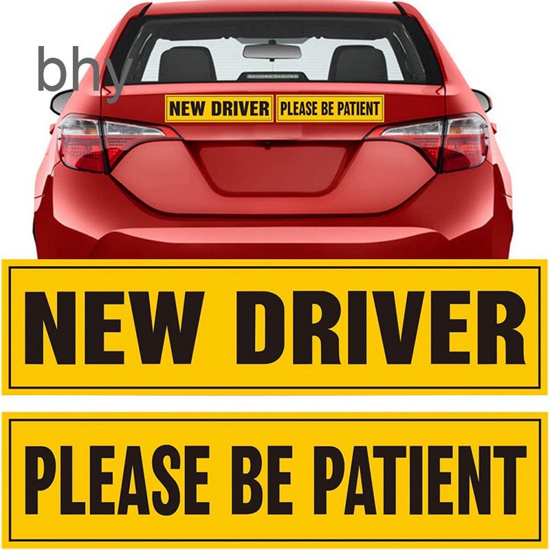 New Driver Please be Patient Sticker Highly Reflective Premium Quality ...