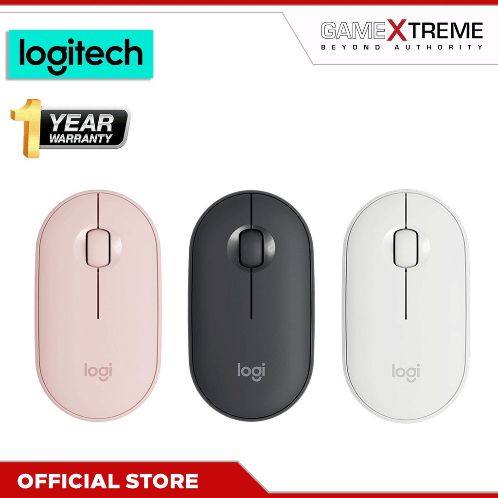 Logitech M350 Pebble Modern, Slim and Silent Bluetooth Wireless Mouse ...