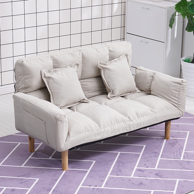 【READY STOCK】Nordic Sofa Bed 2-Seater Durable Foldable Canvas Sofa ...