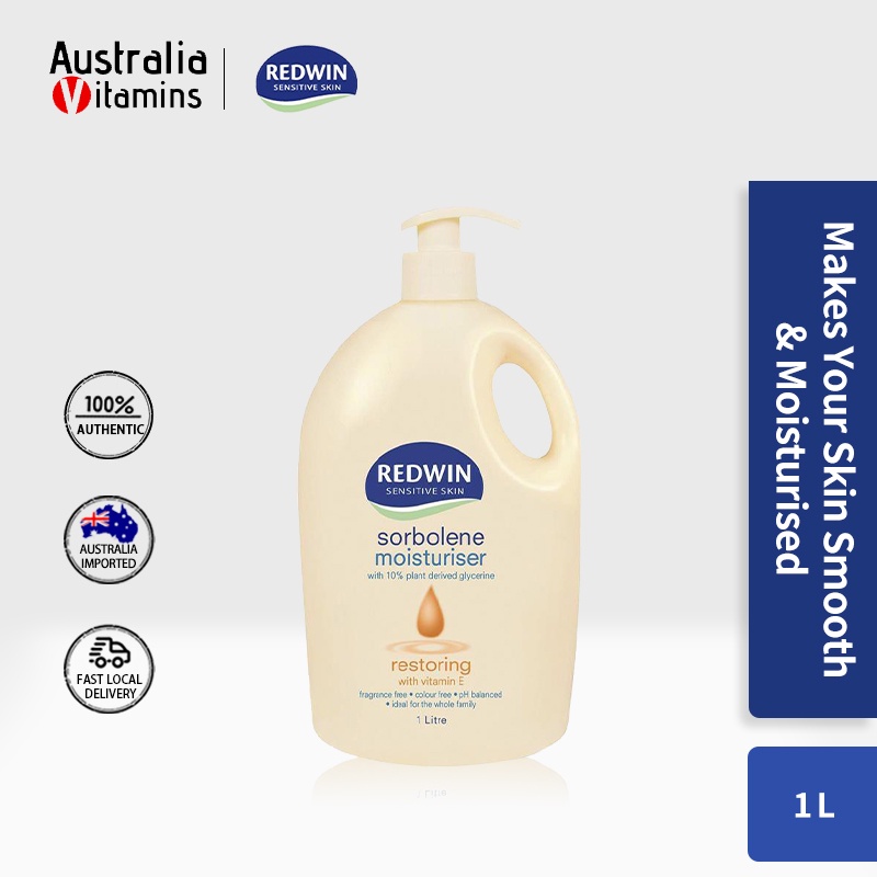 Redwin Sorbolene Moisturiser Soften Skin with Vitamin E 1L | Shopee ...
