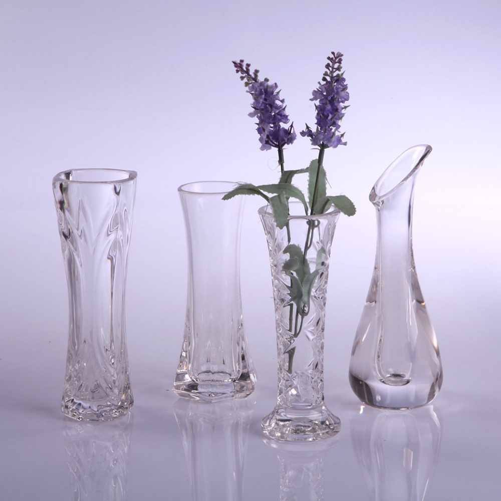 Clear Plastic Flower Vase Home Wedding Modern Floral Display-Table ...