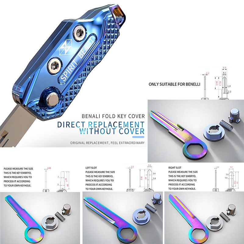 Spirit Beast CNC Aluminum Motorcycle Key Case Cover Scooter Accessories ...