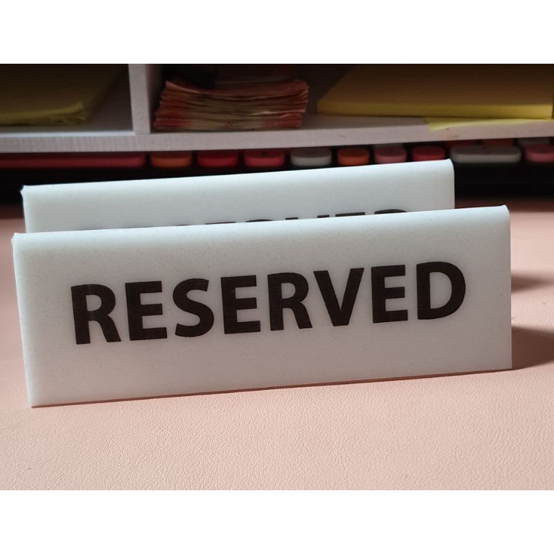 Reserved Sign Table Top Acrylic 3mm | Shopee Philippines