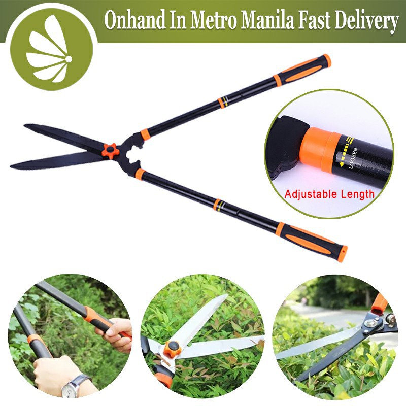 Local Stock、Spot goods™Pruning scissors telescopic lawn shears Heavy ...