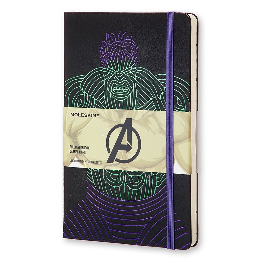 Moleskine Limited Edition Avengers Hulk Large Ruled Notebook (Black ...