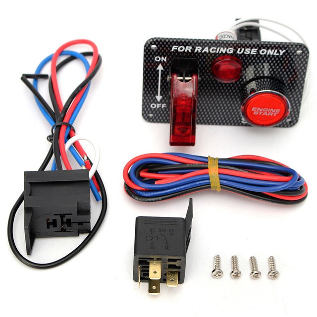 12v Racing Car Engine Start Push Button Toggle Ignition Switch Panel ...