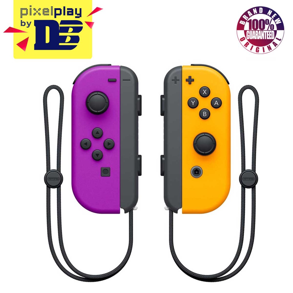 Nintendo Switch Joy-Con Controller Neon Purple Neon Orange | Shopee ...