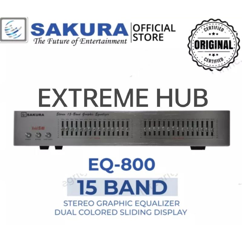 SAKURA EQ-800 15 BAND STEREO GRAPHIC EQUALIZER | Shopee Philippines