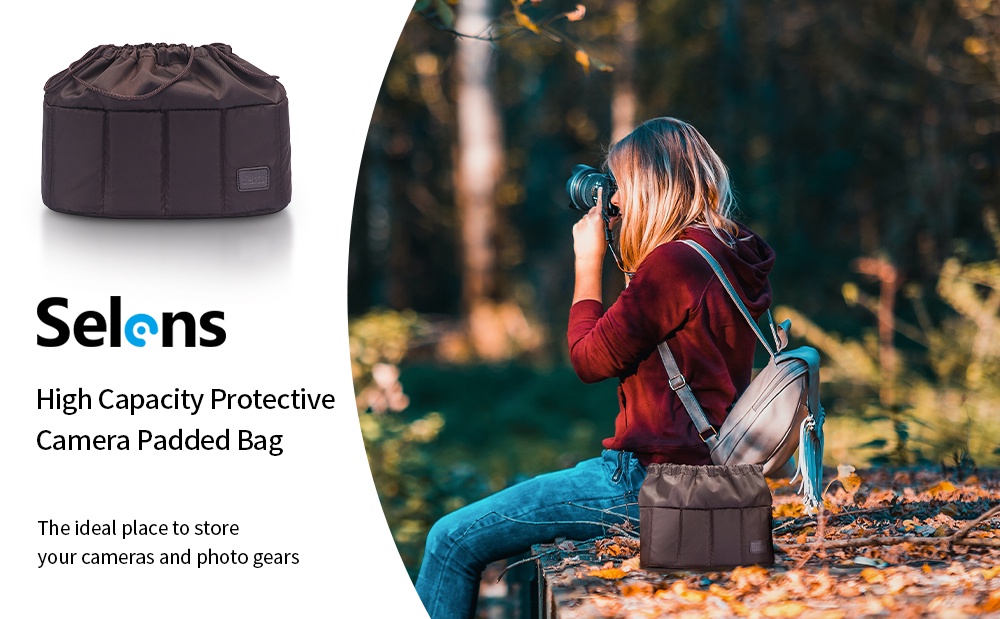 Selens Camera Insert Bag 25×12×13.5cm Thick Partition Waterproof ...