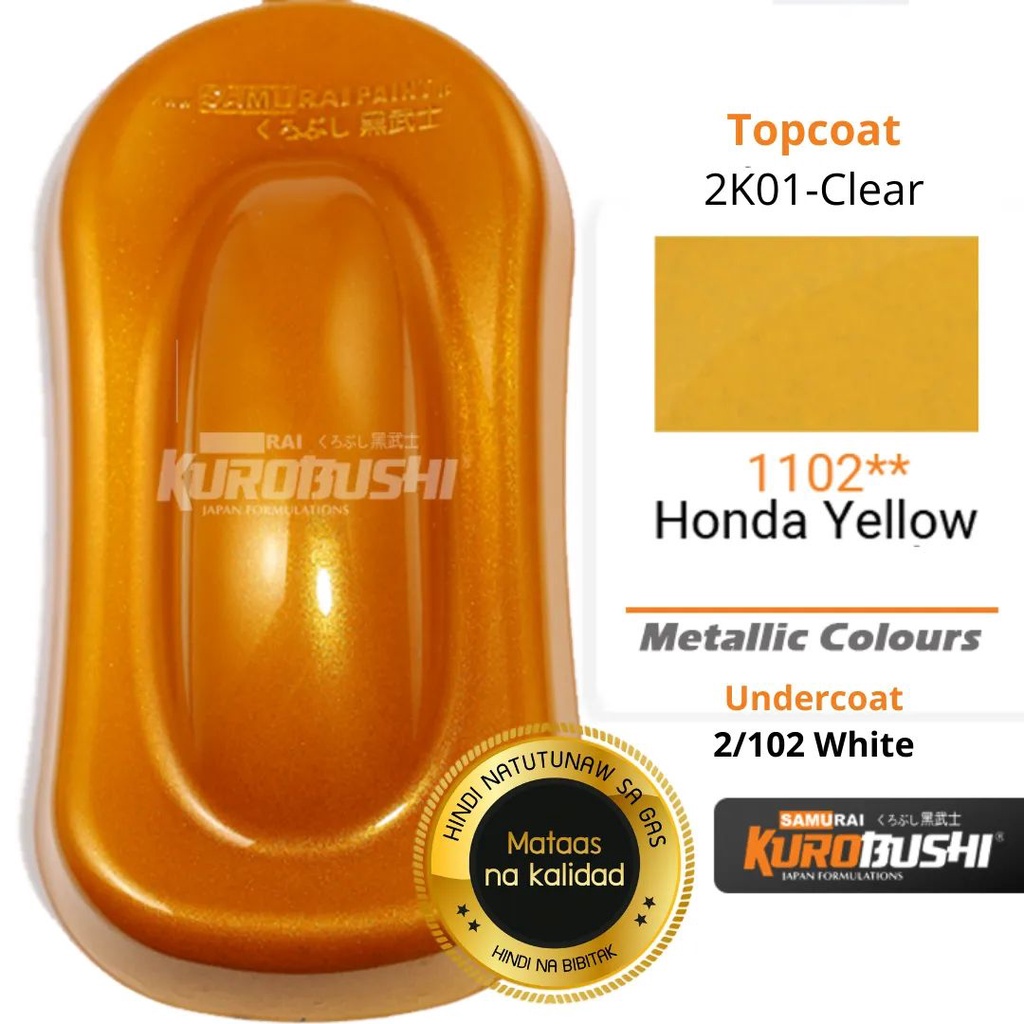 Samurai Paint Honda Yellow code: 1102 | Shopee Philippines