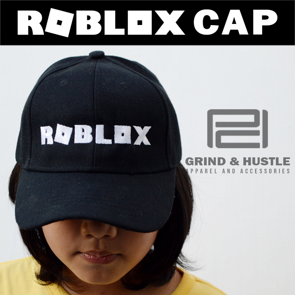 ROBLOX EMBROIDERED BASEBALL CAP BLACK | Shopee Philippines