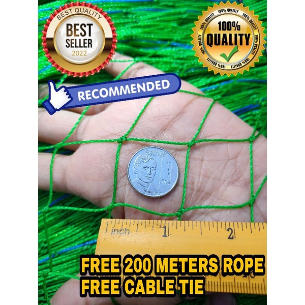 CHICKEN RANGE NET 1.25inchx6-7ftx100m FREE 200 METER ROPE & CABLE TIE ...