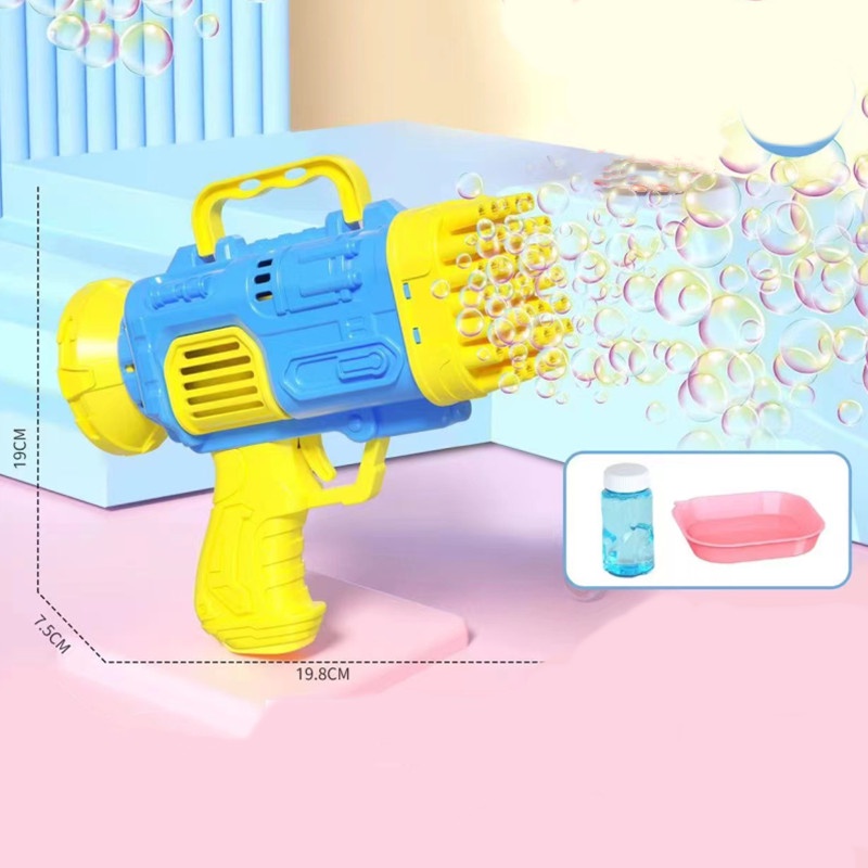 【FREE Bubble Liquid,Basin】Bubble Gun Bubble Maker Toy Bubble Machine ...