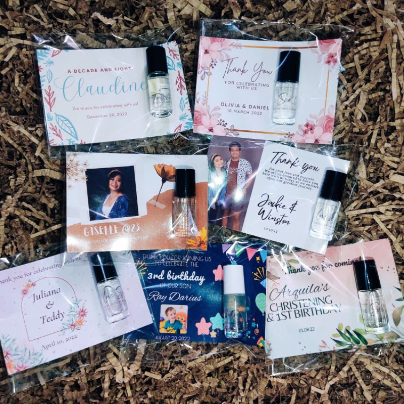 Souvenir Giveaways (5ml perfume "roll-on") FREE LAYOUT sa tags | Shopee ...
