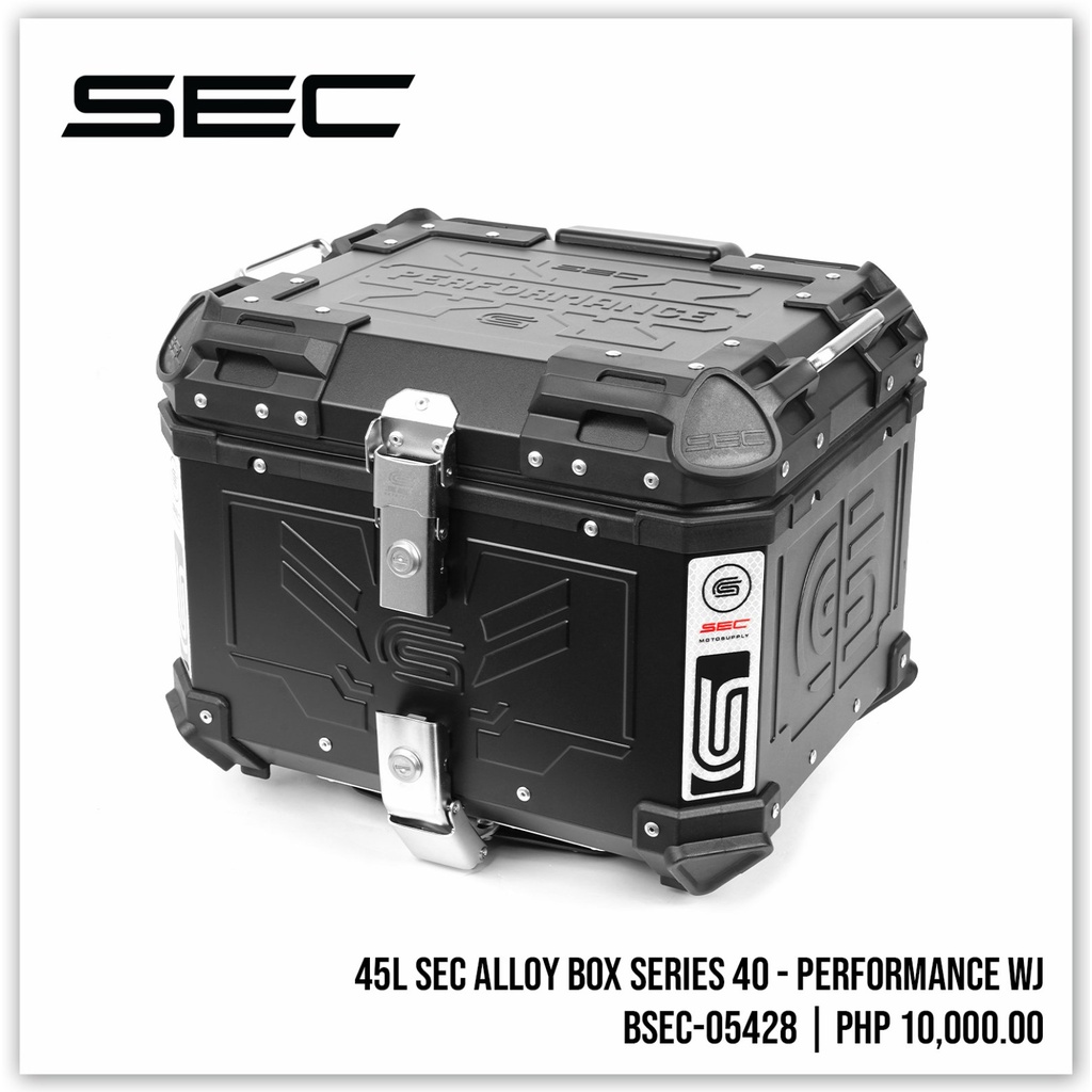 Sec brand alloy topbox 45l Perforrrmance/Vermount/Mustang | Shopee ...