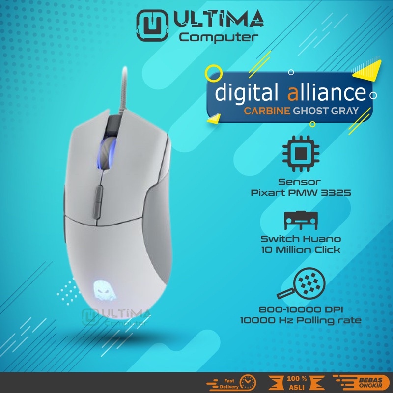 Mouse Gaming Digital Alliance Carbine Ghost RGB | Shopee Philippines