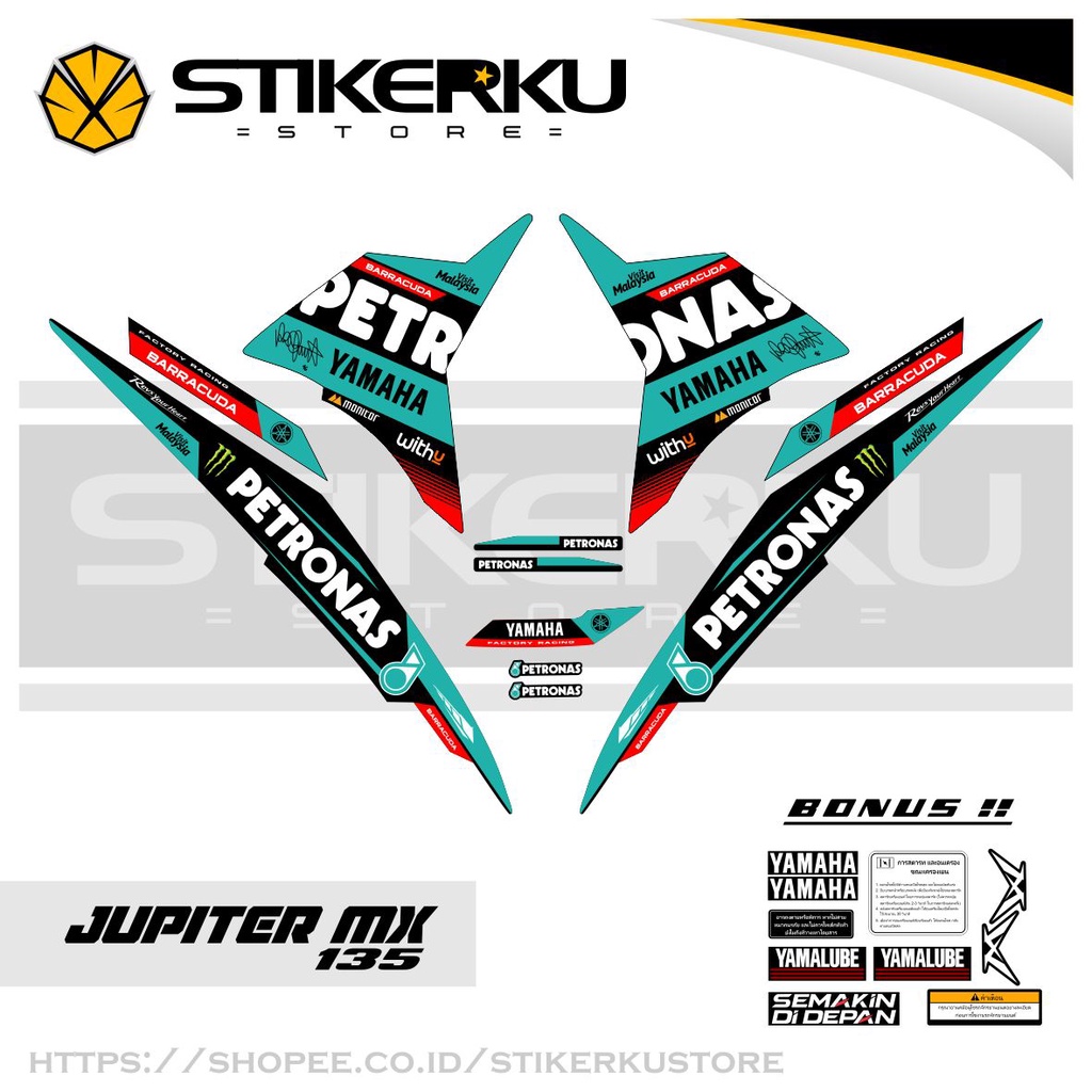 JUPITER MX 135 EDITION PETRONAS / EXCITER 135 / LC 135 / STRIPING ...