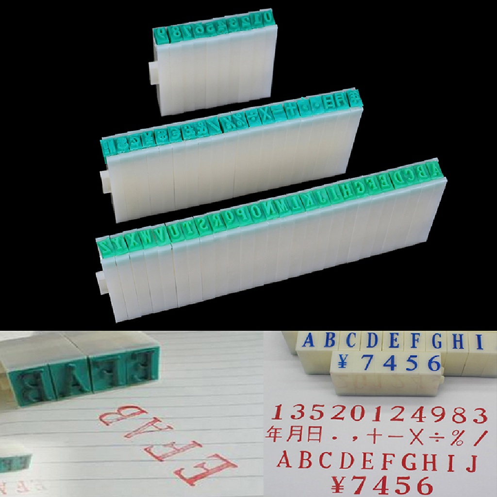 [Dhin] 1 Set English Alphabet Letters Numbers Rubber Stamp Free ...