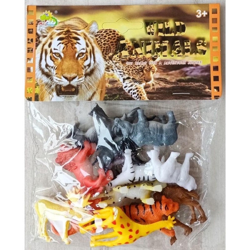 Mini wild animal animals nature Rubber Miniature Toys 12pcs | Shopee ...