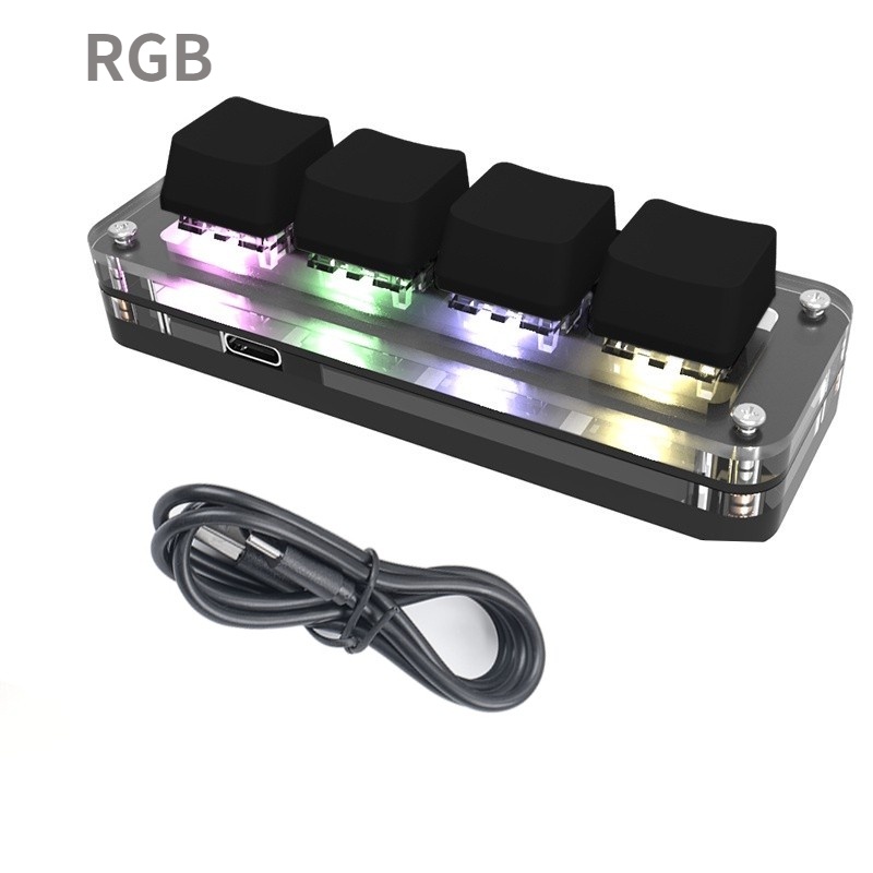 Rdxone Programming Macro Keyboard Rgb Custom Knob Keyboard 3 6 12 Keys 2 Knob Gaming Mini Keypad