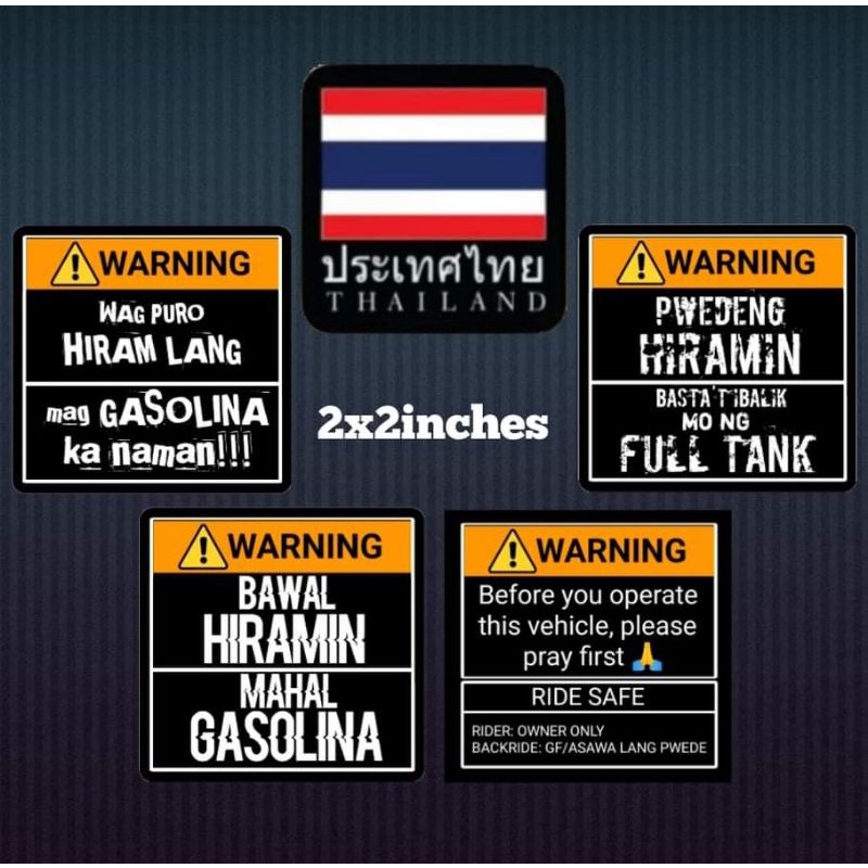 Waterproof Vinyl Laminated Sticker warning sticker | Shopee Philippines
