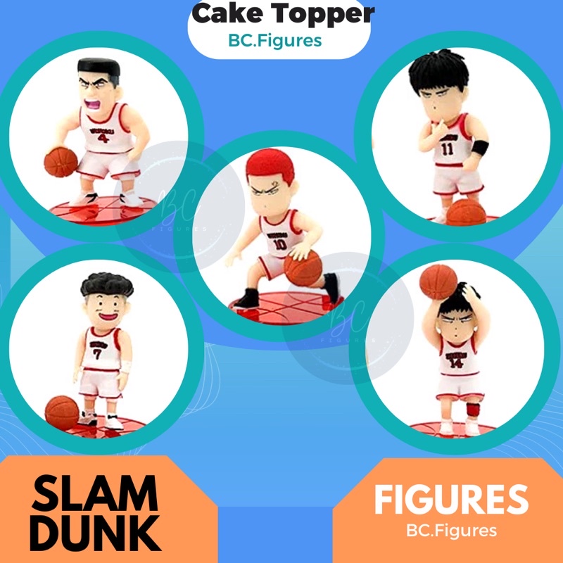 Slamdunk Figures / Cake toppers - Sakuragi Rukawa Akagi Miyagi Mitsui ...