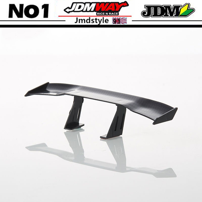 JDM Carbon Fiber Black Small Tail Wings Universal Rear Trunk Spoilers ...