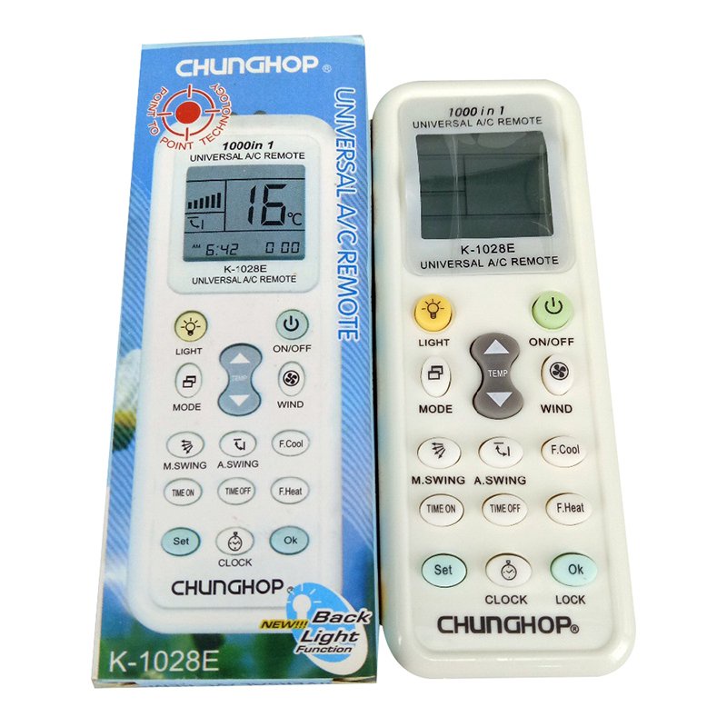 New Replacement For CHUNGHOP AC A/C Remoto Controller K-1028E 1000 In 1 ...
