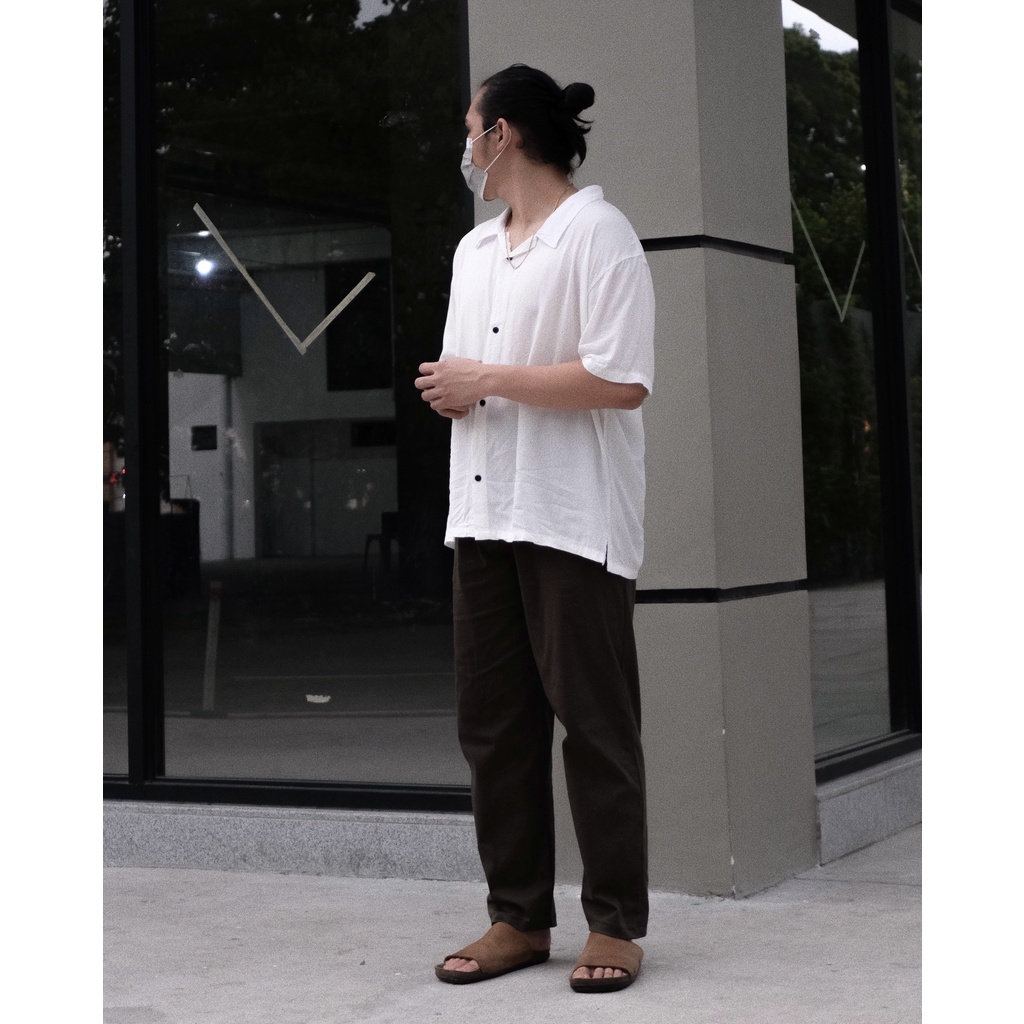 EXDS Boxy Buttondown Plain Polo | Shopee Philippines