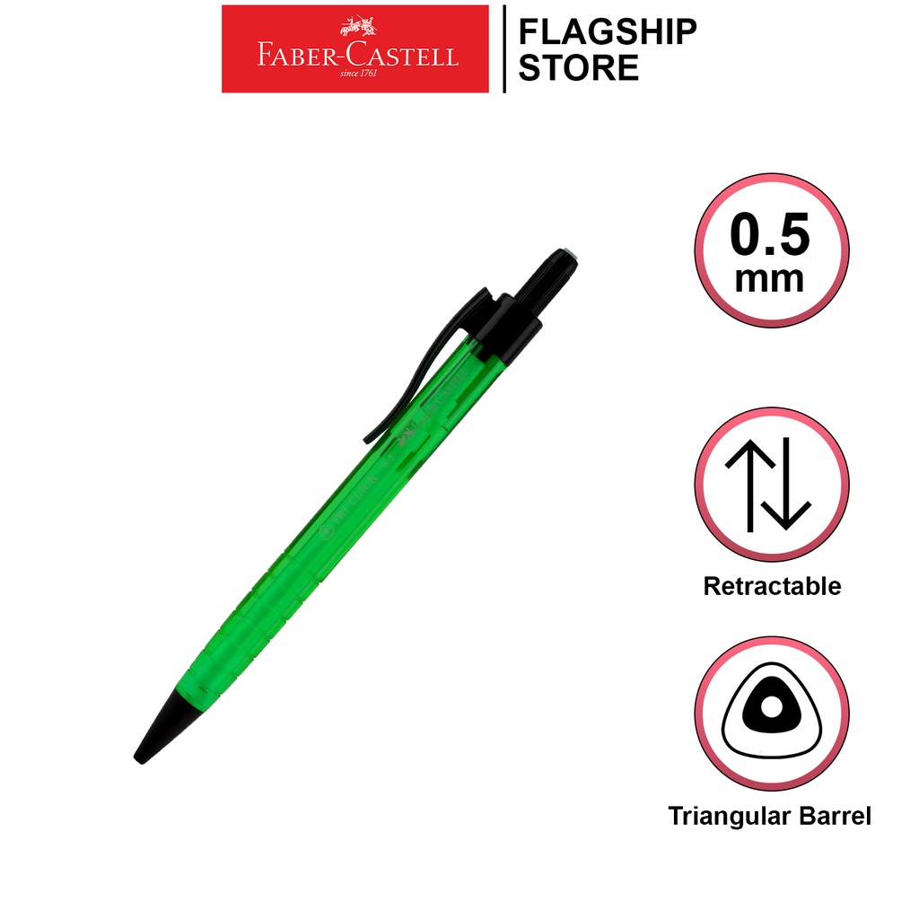 Faber-Castell TRI-CLICK 0.5 Mechanical Pencil Ice Color Green ...