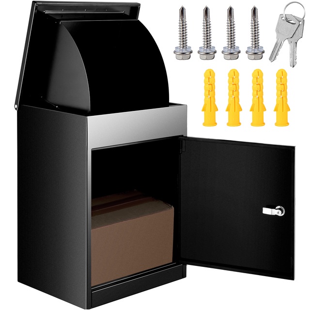 Vevor Parcel Box Outdoor Large Package Delivery Drop Box Lockable Home ...