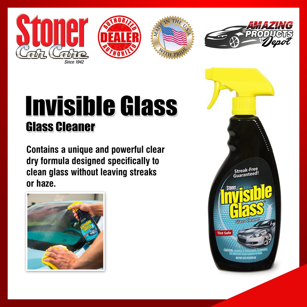 Stoner Invisible Glass Premium Glass Cleaner Trigger Bottle 22oz (643ml ...