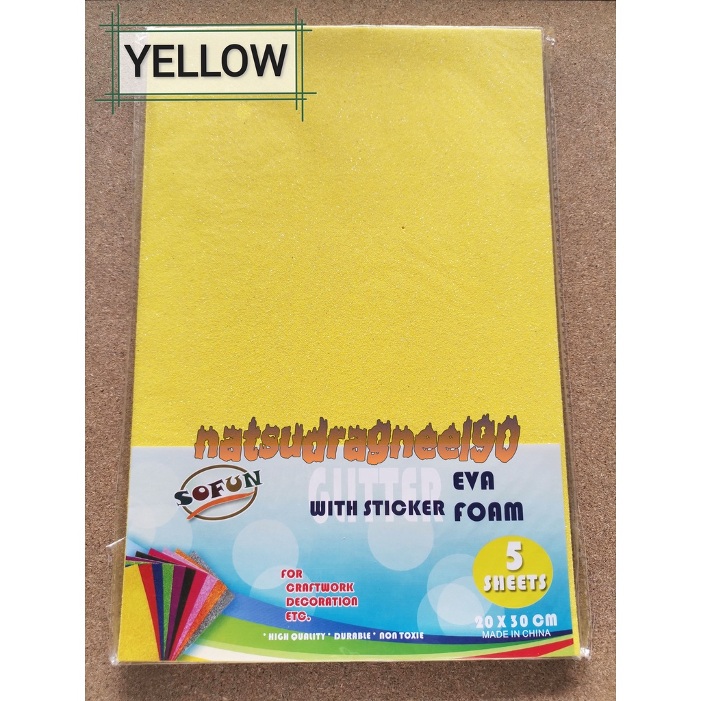 Glitter Sponge/Foam Sticker Paper [A4 size][5 & 10sheets/pack] | Shopee ...
