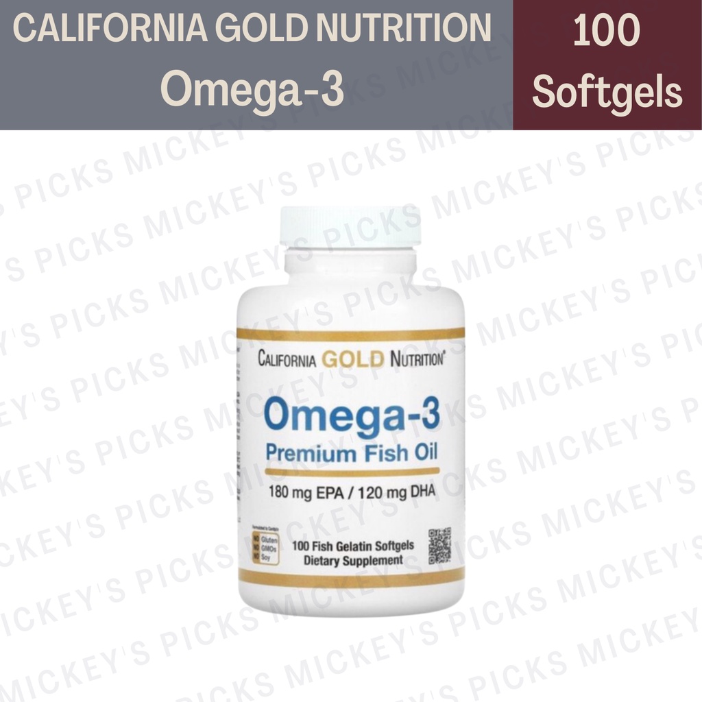 California Gold Nutrition, Omega-3, Premium Fish Oil, 100 Fish Gelatin Softgels | Shopee Philippines