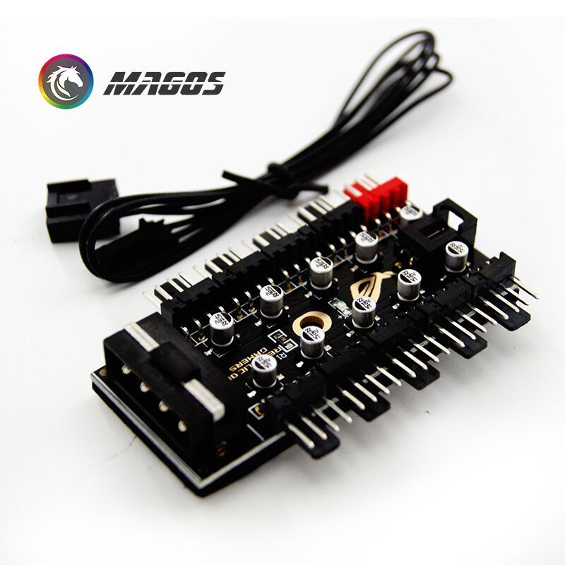 4Pin MB PWM Fan Hub, 1-10 Splitter CPUFAN Controller, SATA Or Molex ...