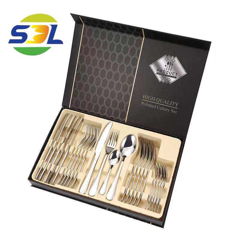 【24 Hour Shipping ️】36/48Pcs Spoon and Fork Set Stainless Gold Cutlery ...