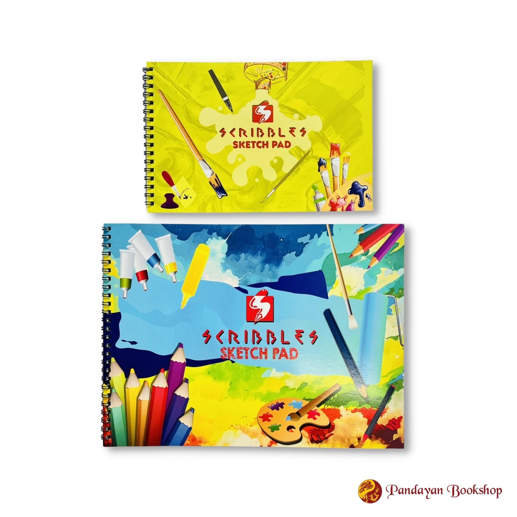 Scribbles Sketch Pad 20 Leaves 125gsm 6x9 and 9x12 Drawing Paper ...