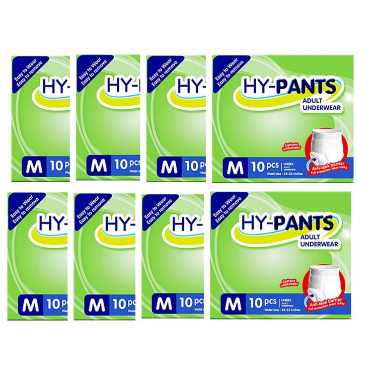 Hy-pants Adult Underwear MEDIUM 10's by 8 Packs ( 80pcs ) | Shopee ...