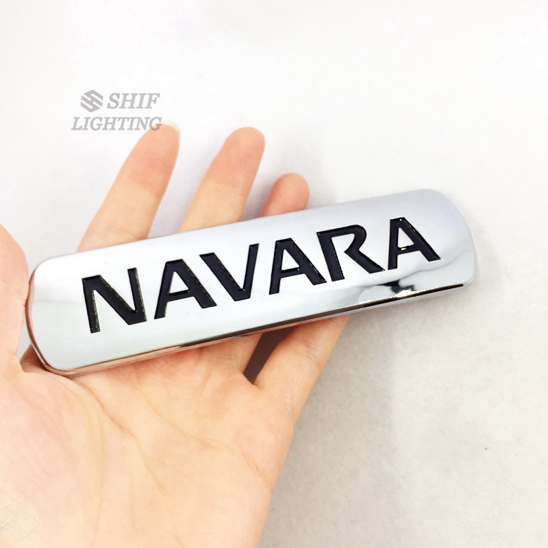 1 x ABS Chrome NAVARA Logo Car Auto Side Rear Emblem Sticker Badge ...