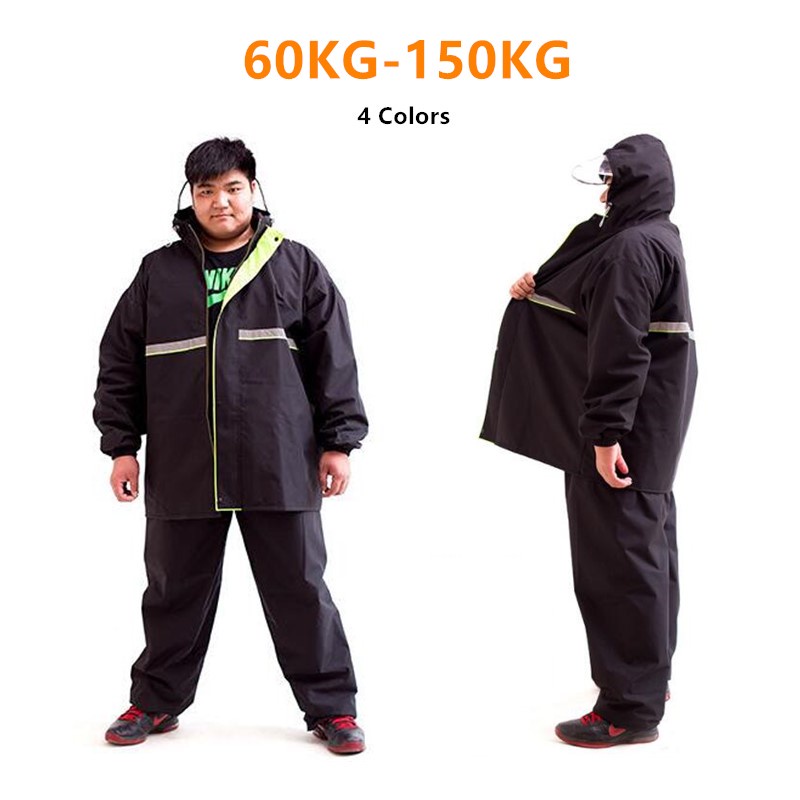 Big Size Motorcycle Raincoat For Man Plus Size Waterproof Double Layer ...