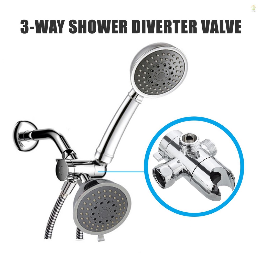 3-Way Shower Diverter Valve Mount G1/2 Handheld Shower Arm Diverter ...