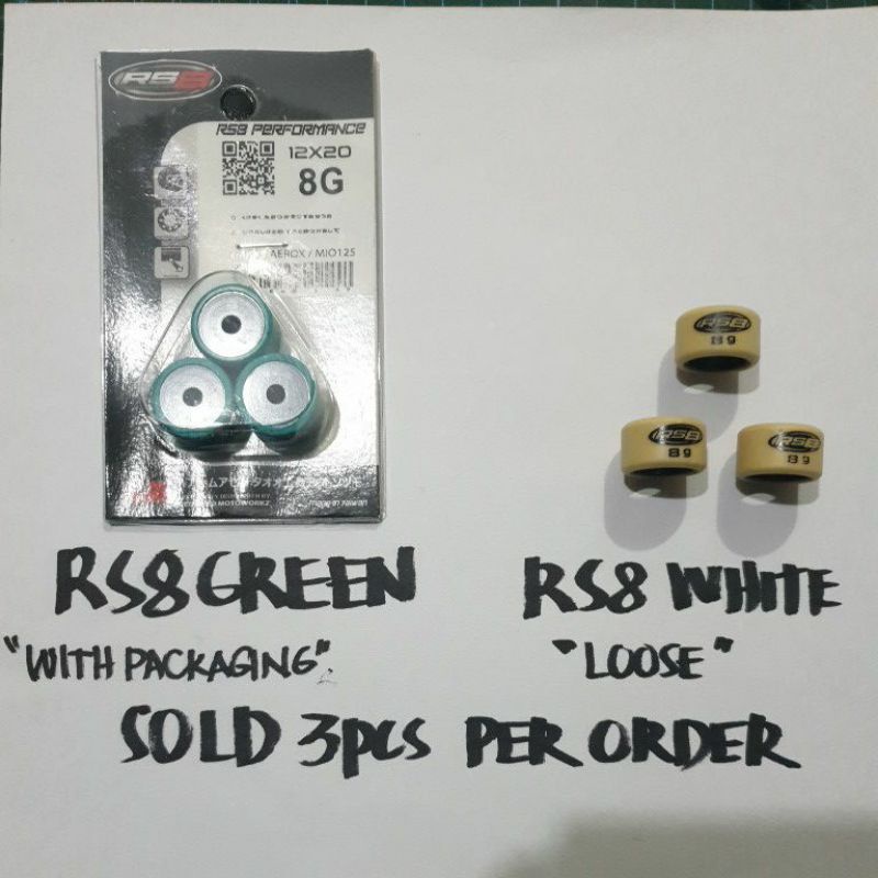 RS8 FLYBALL ROLLERS AEROX NMAX M3 MX | Shopee Philippines