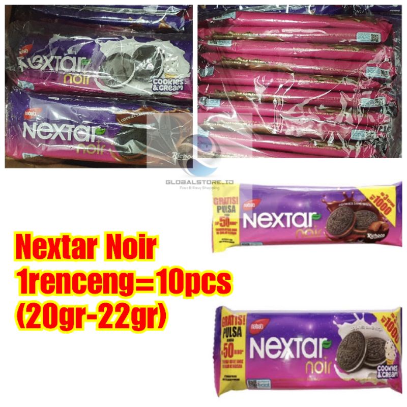 Nextar noir cookies and cream / cookies and sandwich 10x22gr | Shopee ...