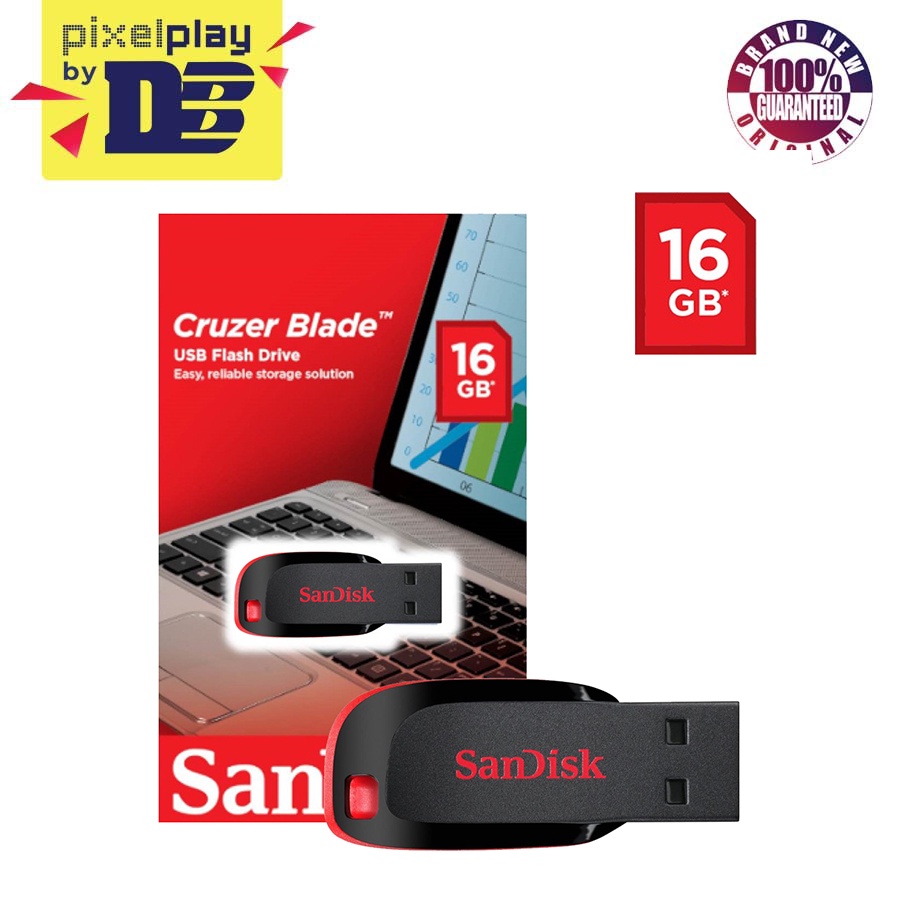 Sandisk Cruzer Blade USB Flash Drive 16GB(BLK) | Shopee Philippines