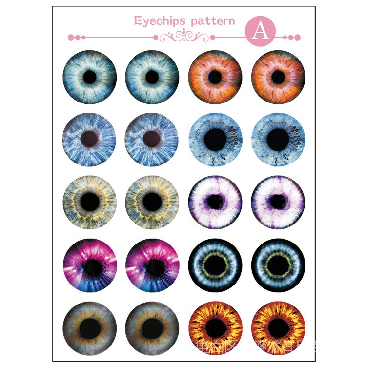 DBS Blythe Doll DIY Change Makeup blythe eye pupil stickers Paper Tool ...