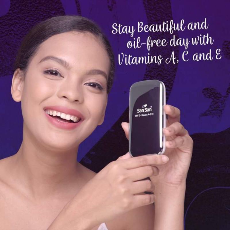 San San Pressed Powder 10g: Silk/ Satin/ Honey/ Porcelain/ Light Ivory ...