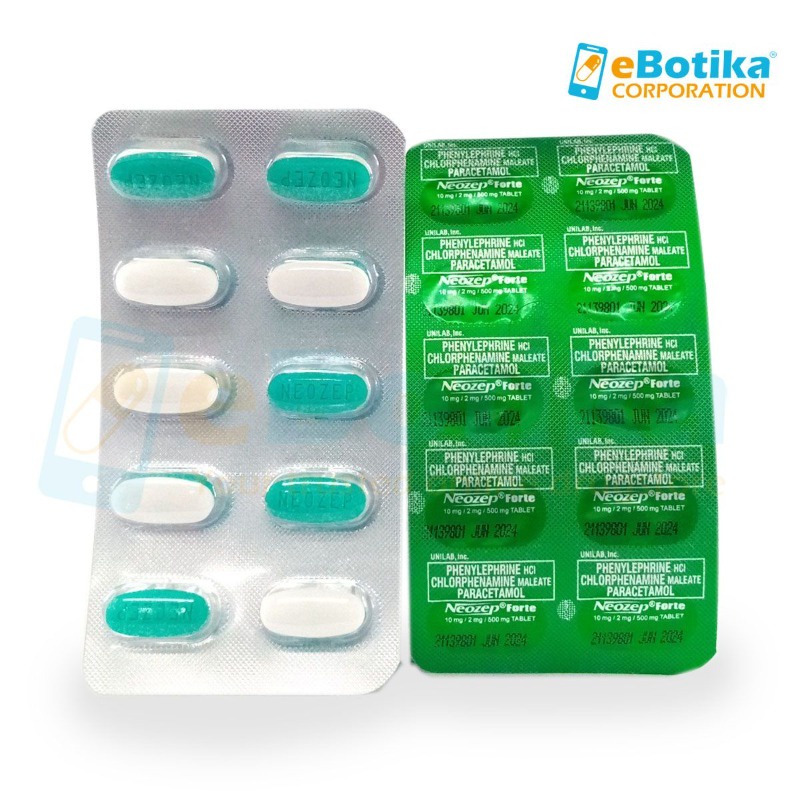 Neozep Forte With Zinc 10mg/2mg/500mg (20pcs Tablets) | Shopee Philippines