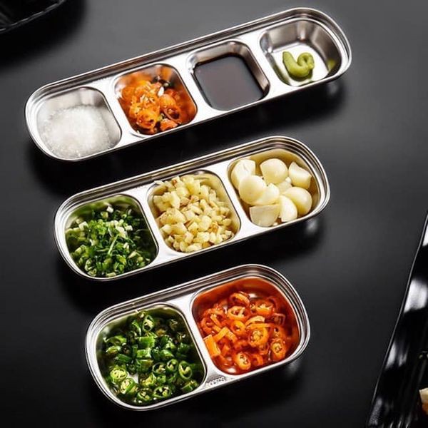 Korean samgyupsal saucer stainless steel Sauce Dish Seasoning Dish ...