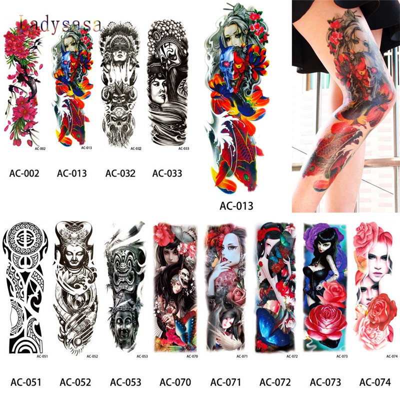 LD Big Large Full Arm Temporary Tattoo Sticker Beauty Decal Body Art ...